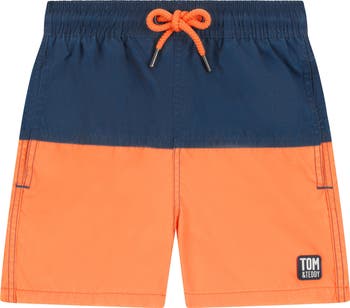 Tom & Teddy Kids' Colorblock Performance Swim Trunks | Nordstrom