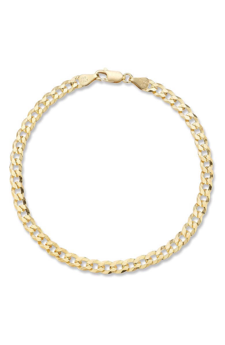 Yield of Men Men's 18K Gold Plated Sterling Silver 5mm Curb Chain ...