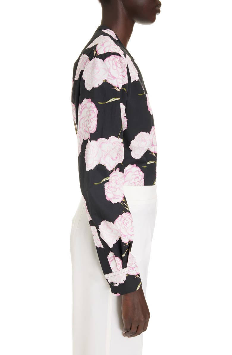 Giambattista Valli Carnation Print Cotton Button-Up Shirt | Nordstrom