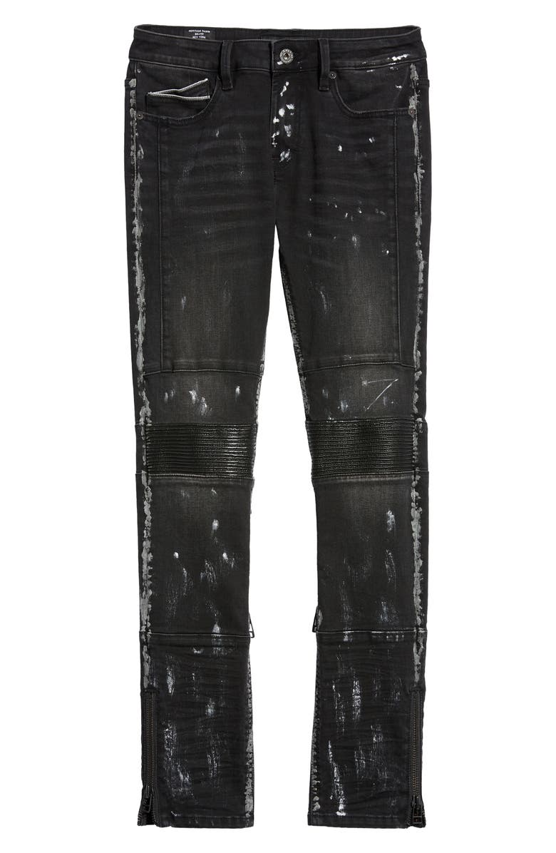 Cult of Individuality Paint Splatter Punk Super Skinny Moto Jeans ...