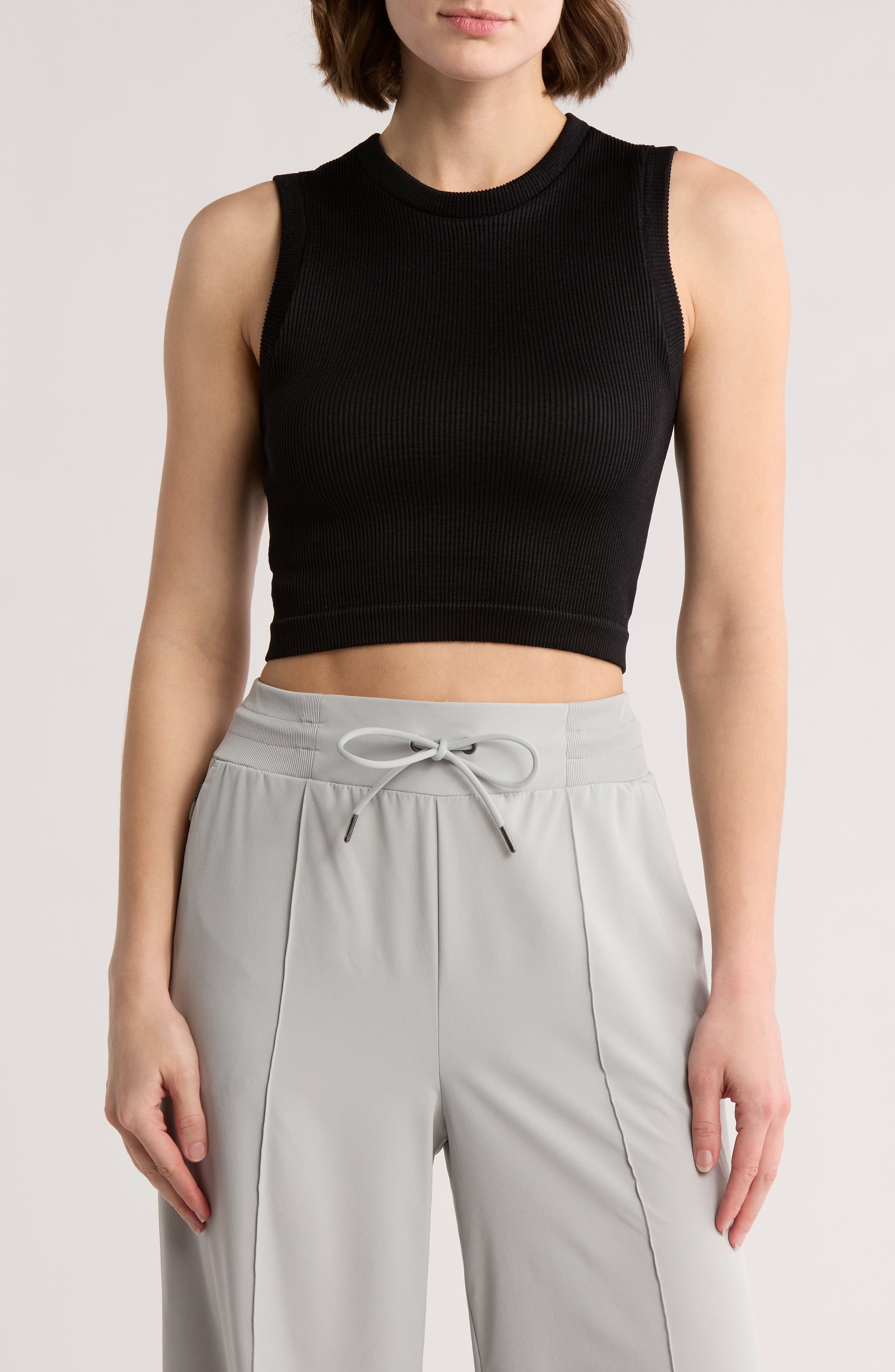 KYODAN Seamless Ribbed Ottoman Crop Tank | Nordstromrack