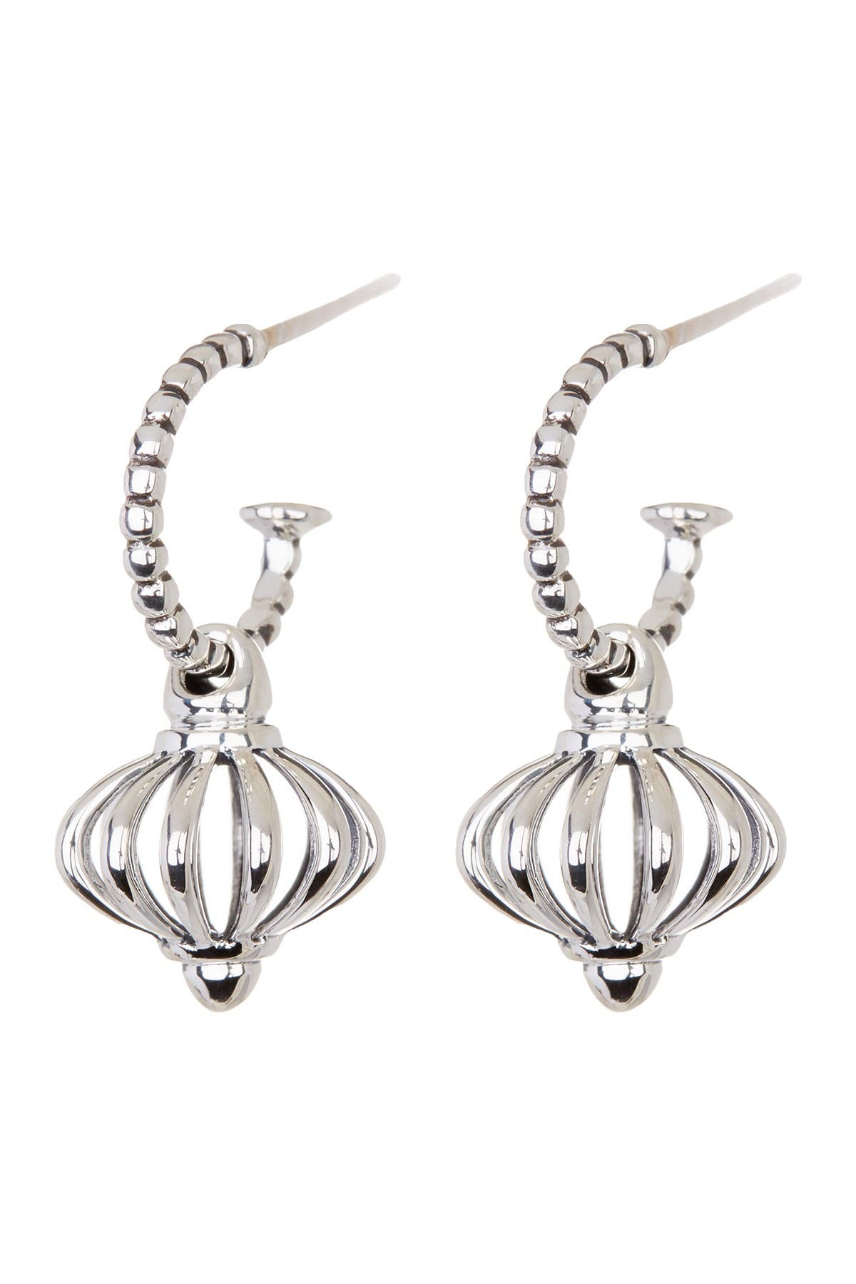 LAGOS Sterling Silver Beaded Hoop Basket Charm Earrings | Nordstromrack