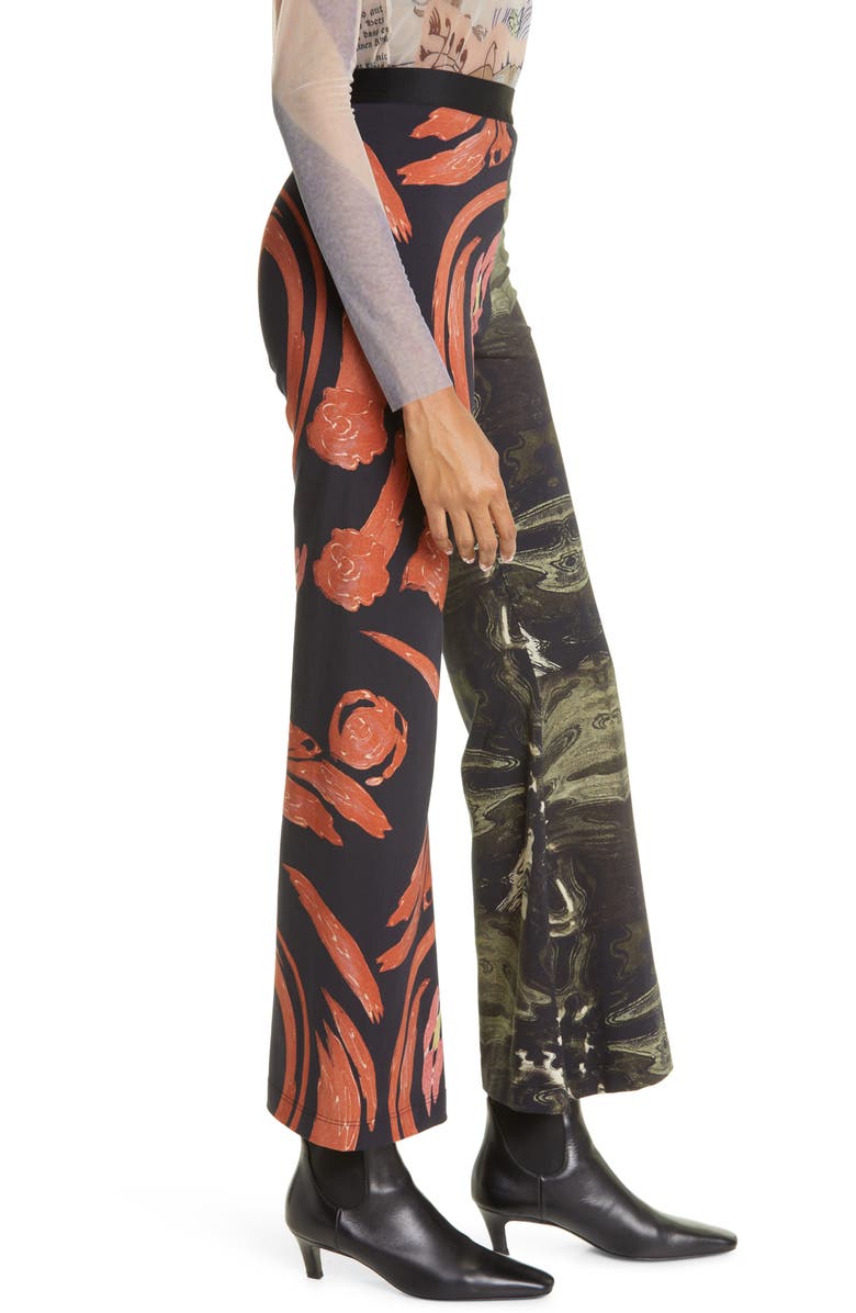 ELLISS Psychedelic Dog Split Panel Stretch Cotton Pants | Nordstromrack