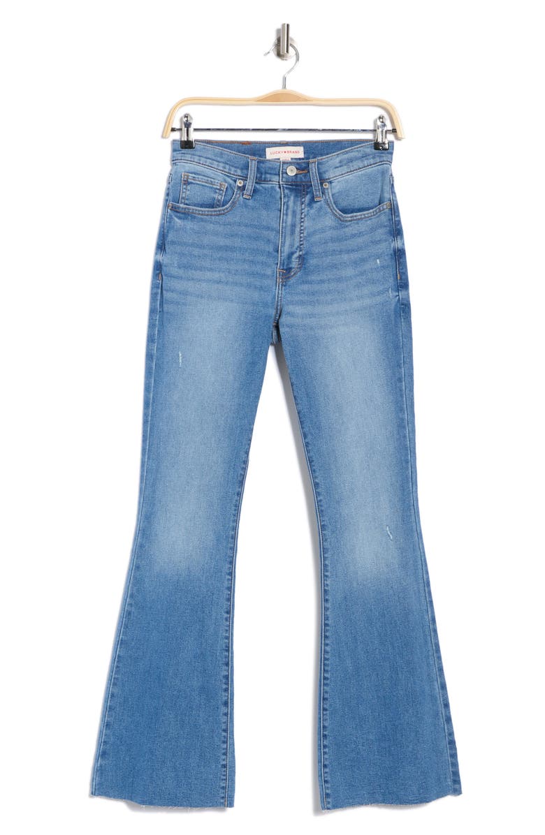 Lucky Brand Stevie Raw Hem High Waist Flare Jeans | Nordstromrack