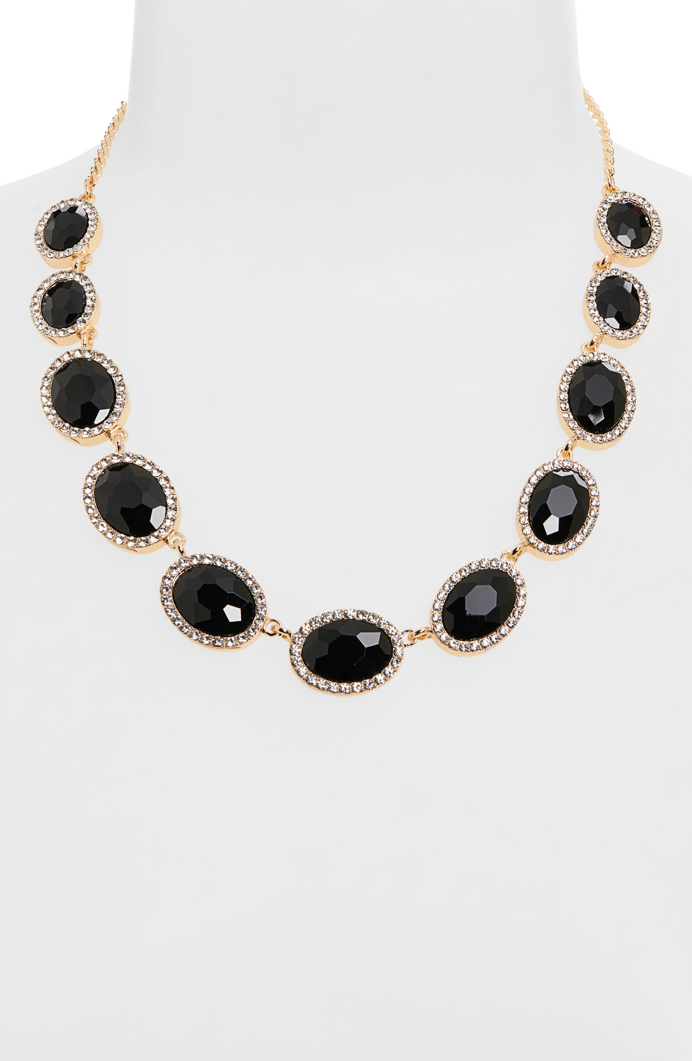 Tasha Oval Crystal & Cubic Zirconia Halo Station Necklace | Nordstromrack
