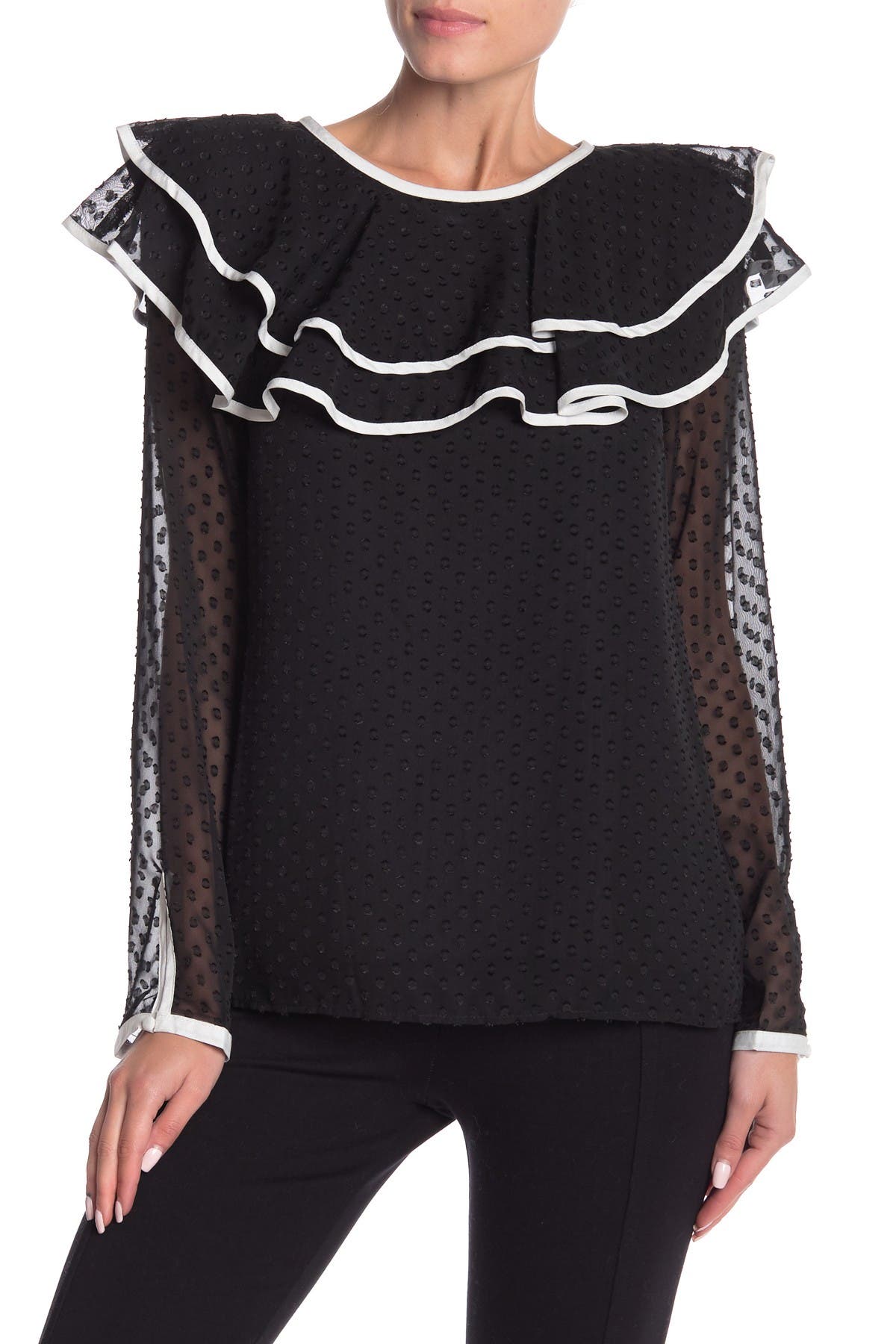 Vertigo Paris Ruffle Long Sleeve Blouse | Nordstromrack