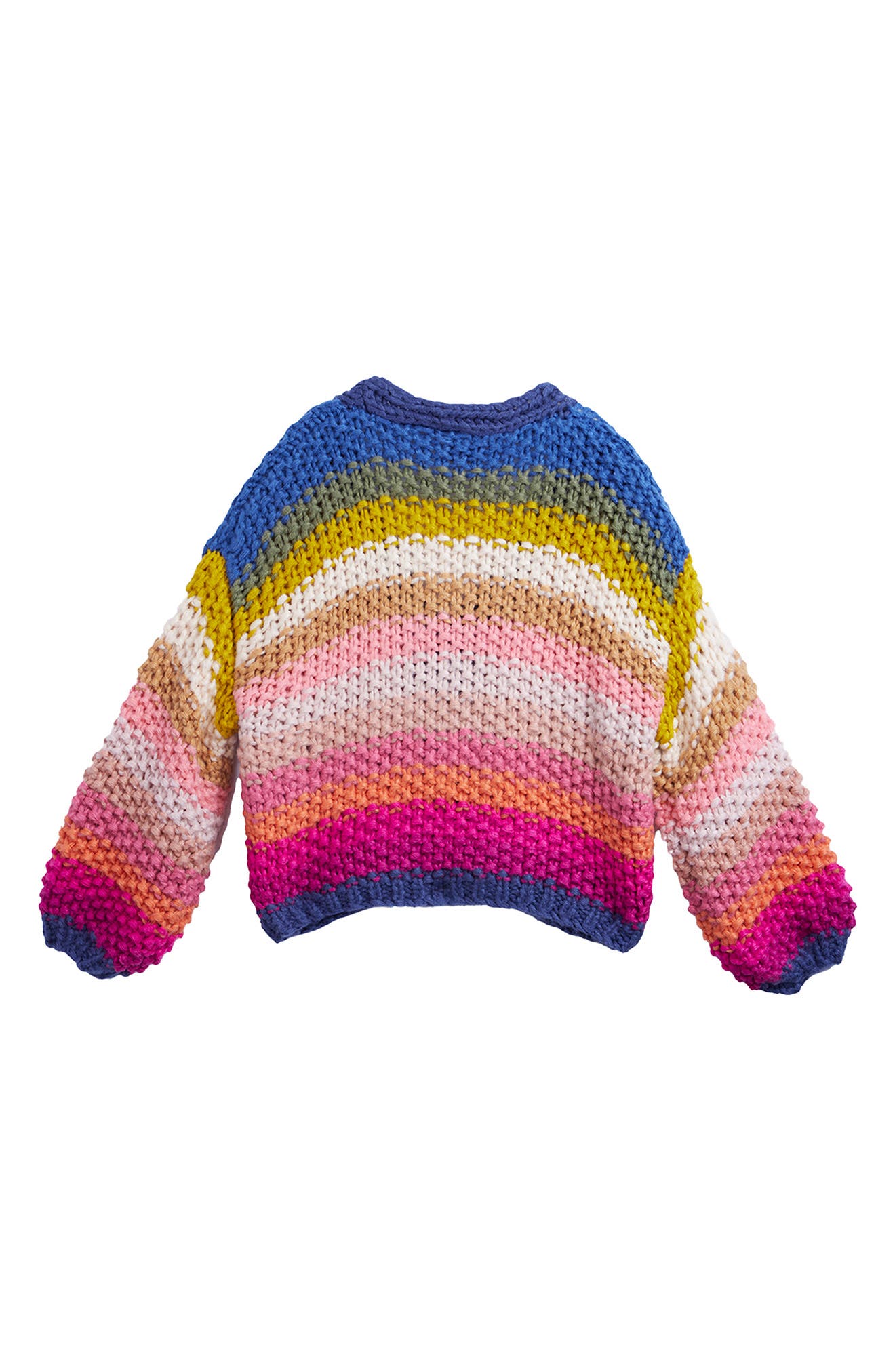 SAACHI Rainbow Stripe Reversible Sweater | Nordstromrack