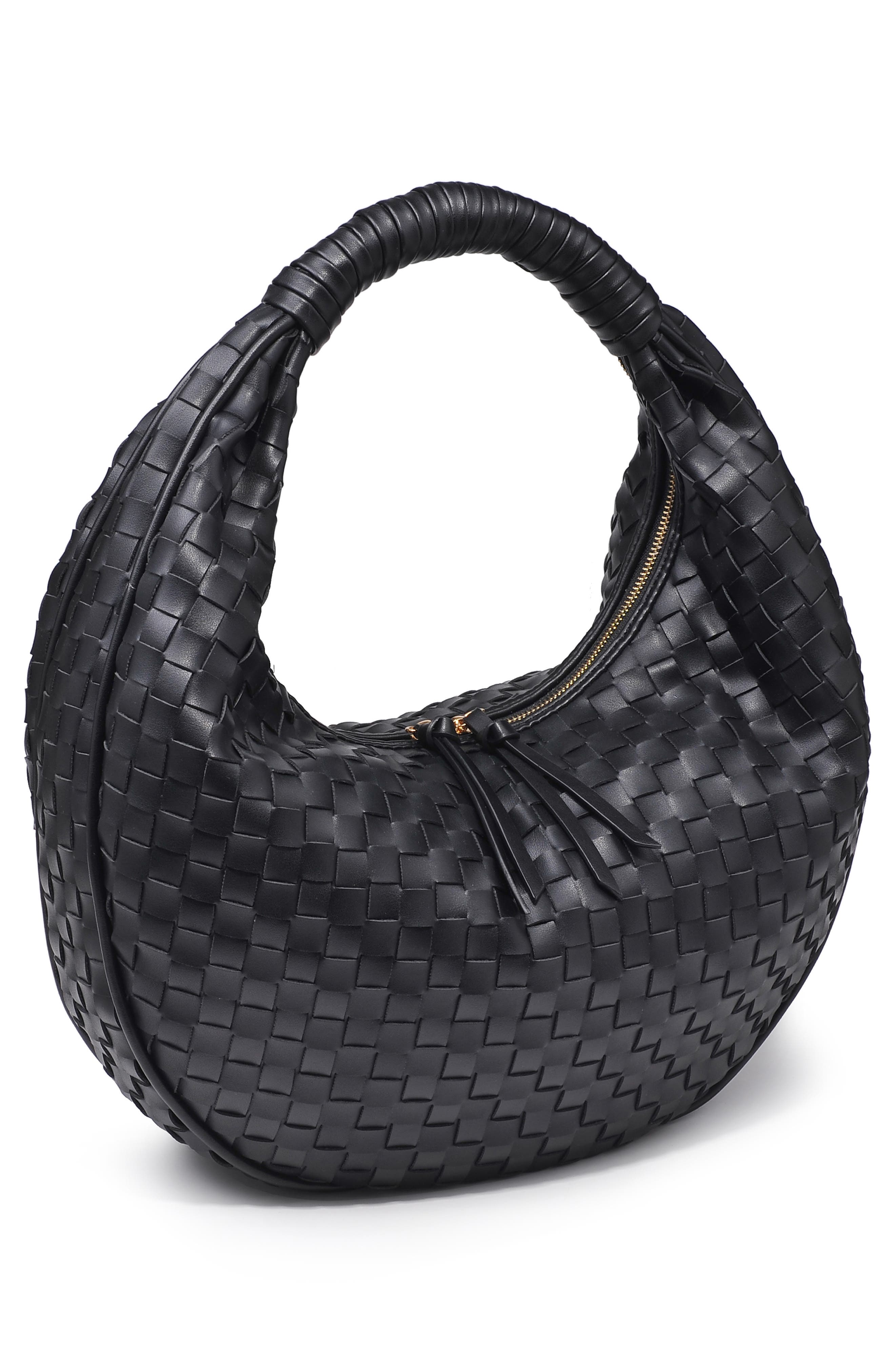 MODA LUXE Woven Faux Leather Hobo Bag | Nordstromrack
