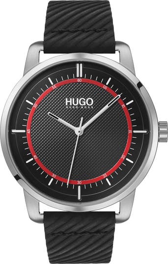 BOSS Men's Reveal Leather Strap Watch | Nordstromrack