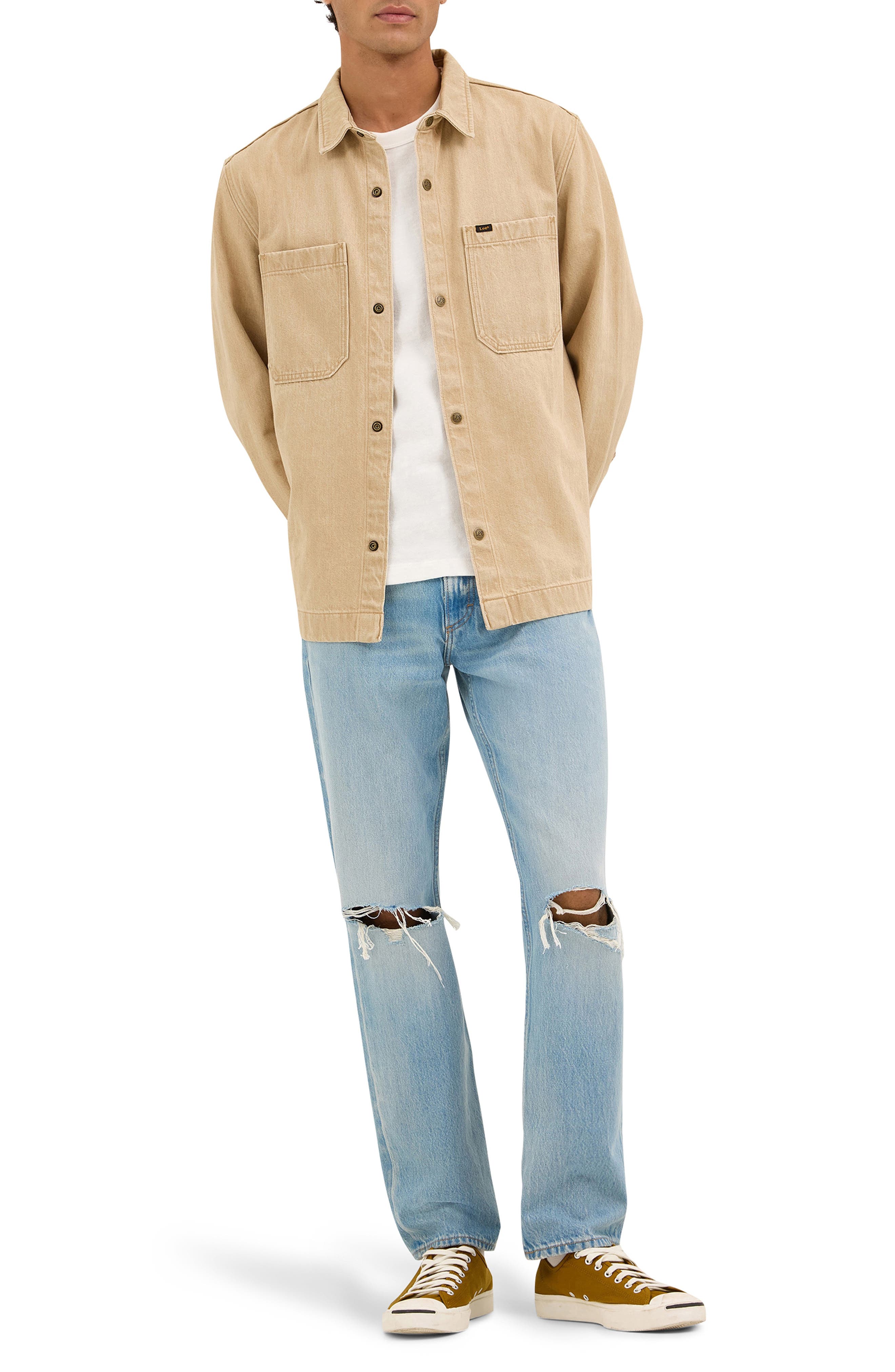 Lee West Ripped Regular Straight Leg Jeans | Nordstrom