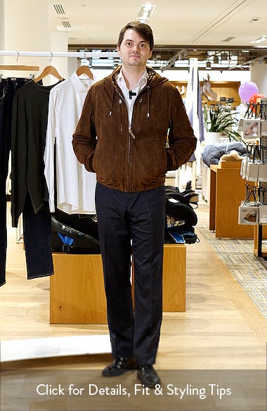 Mackage Sylas Hooded Suede Jacket | Nordstrom