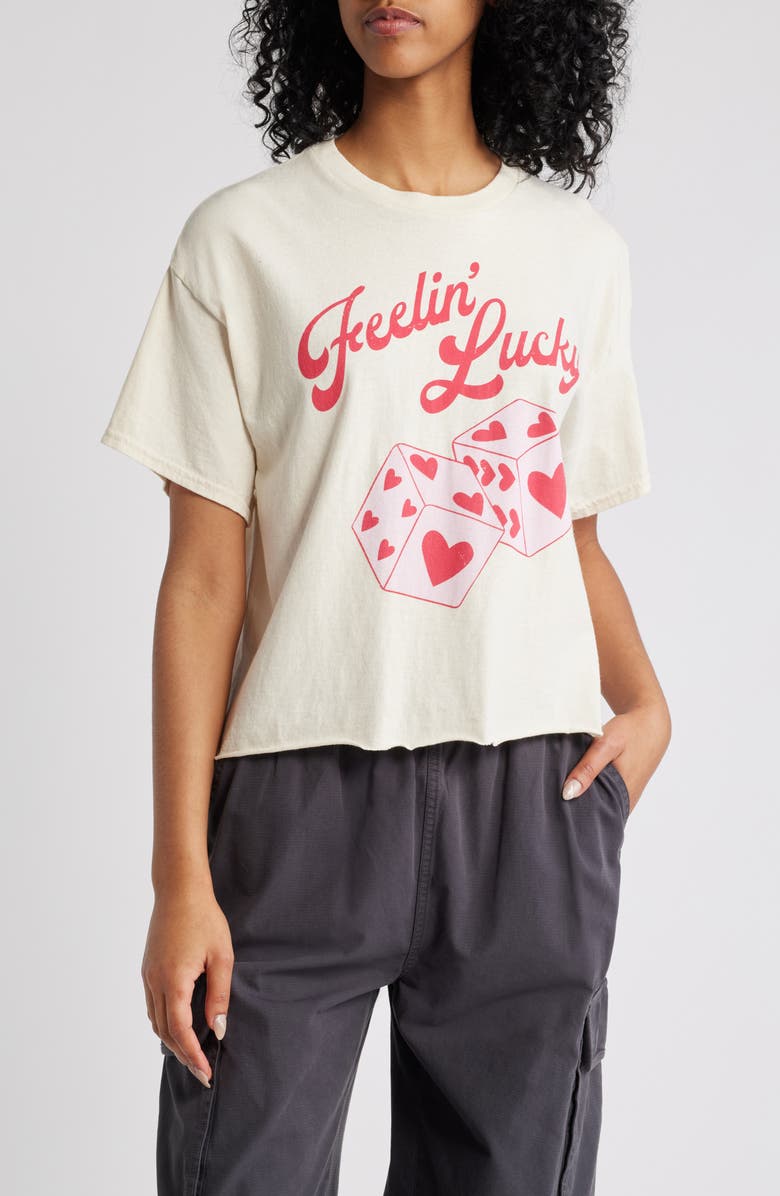 Vinyl Icons Feelin' Lucky Crop Cotton Graphic T-Shirt | Nordstromrack