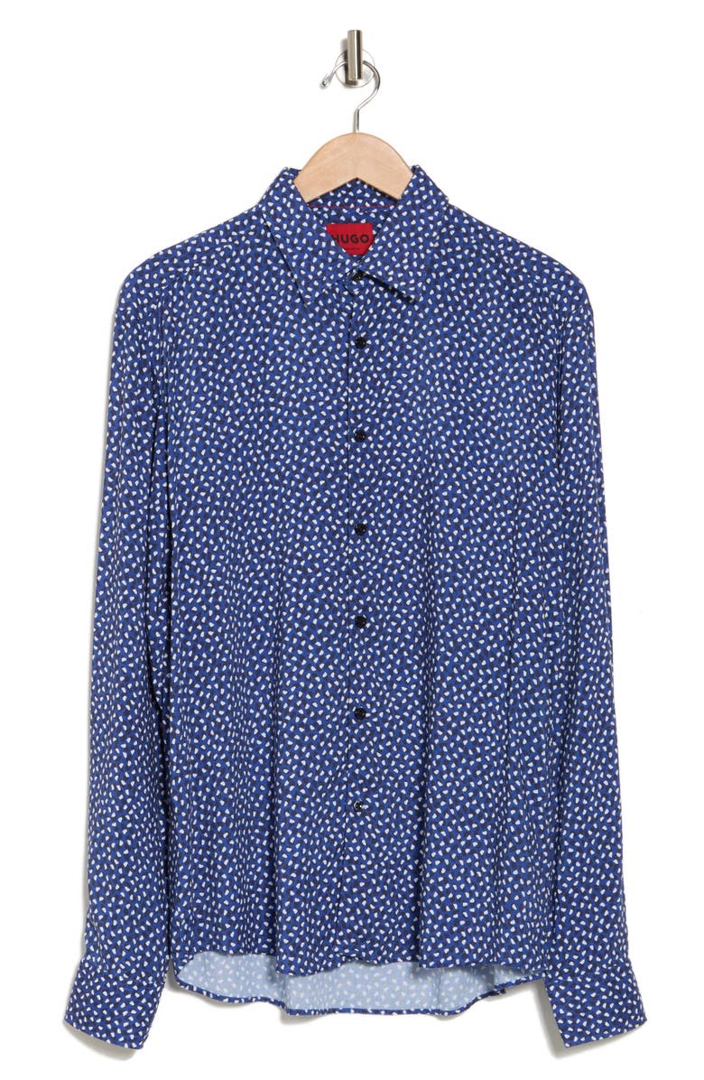 HUGO Ermo Slim Fit Scatter Dot Button-Up Shirt | Nordstromrack