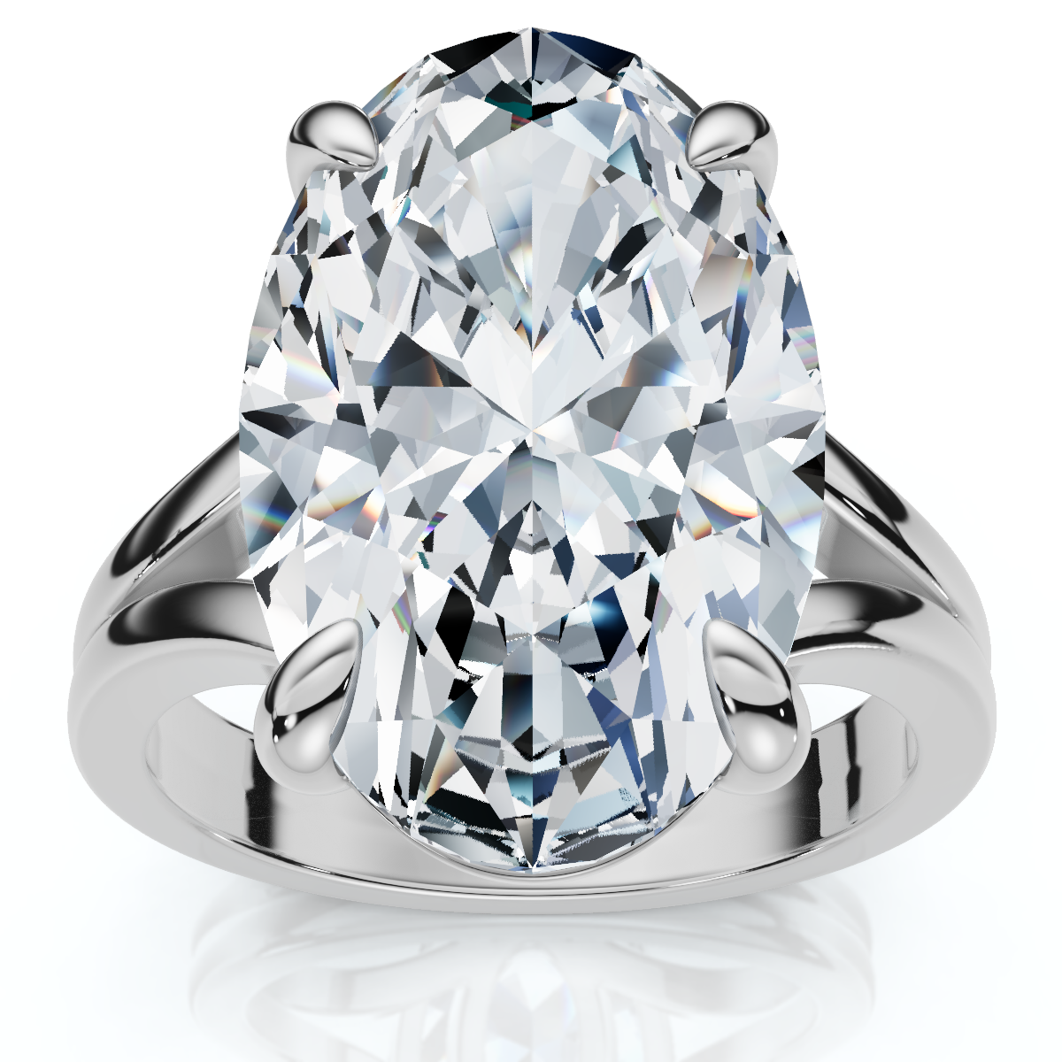 Bliss Diamond Certified 5Ct Abner Oval Solitaire Diamond Engagement ...