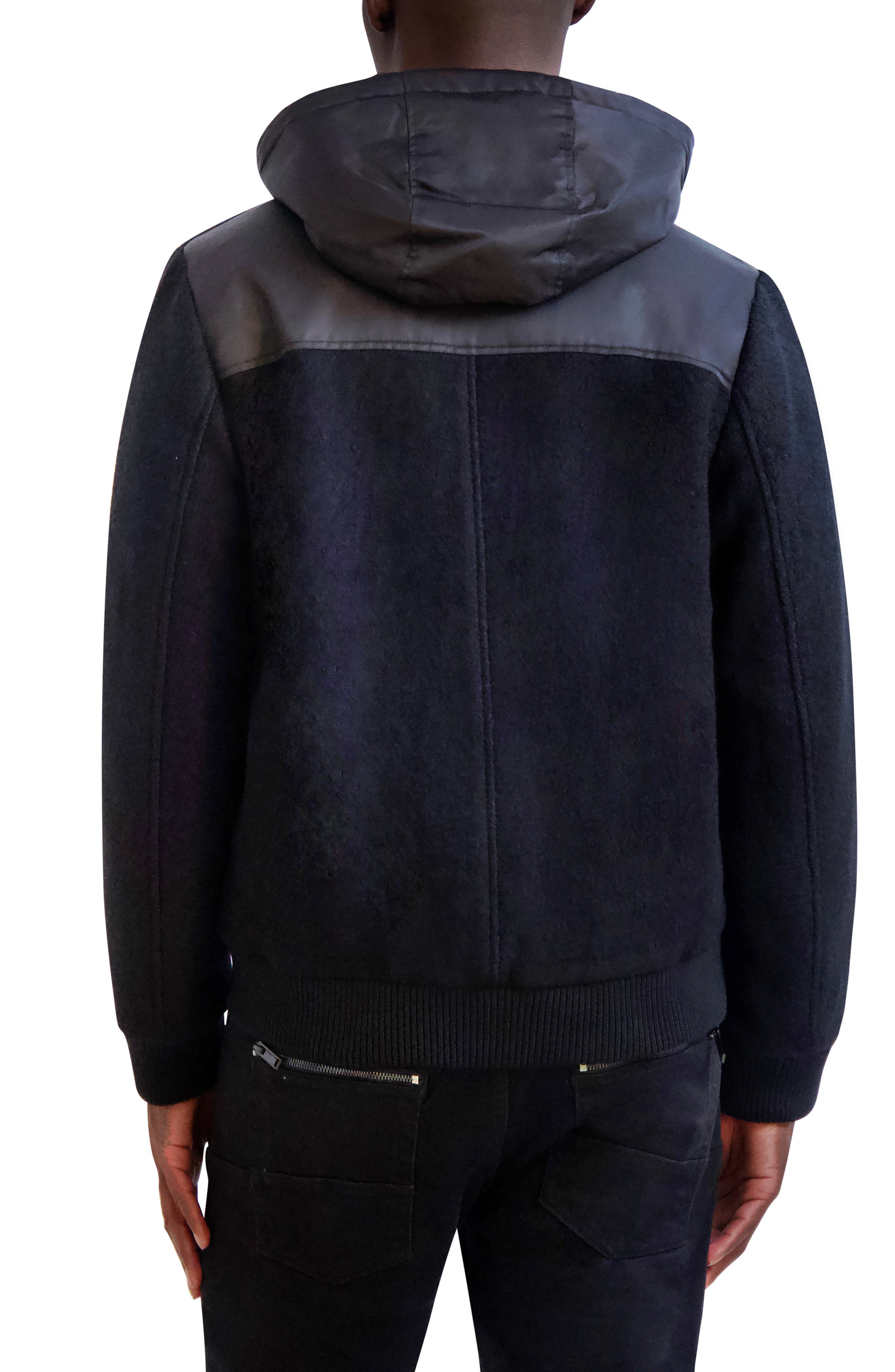KARL LAGERFELD PARIS Hooded Bomber Jacket | Nordstromrack