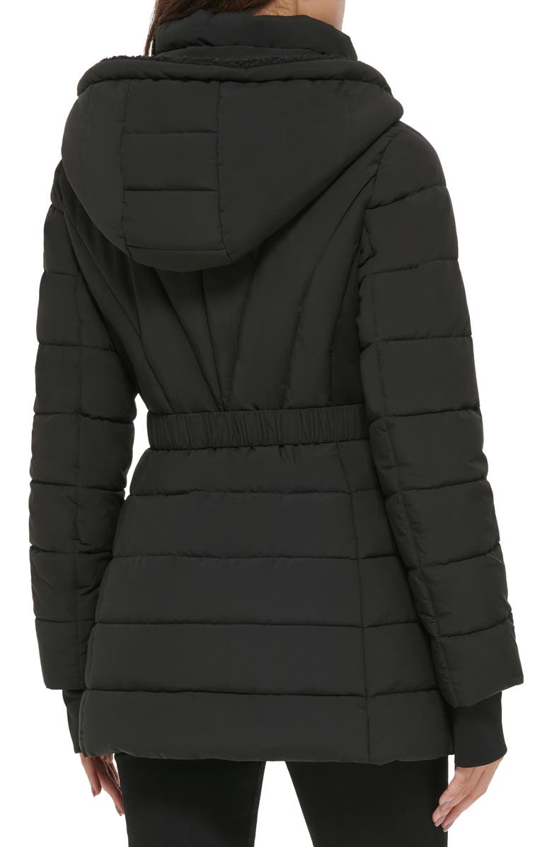 Kenneth Cole New York Berber Belted Stretch Water Resistant Hooded ...