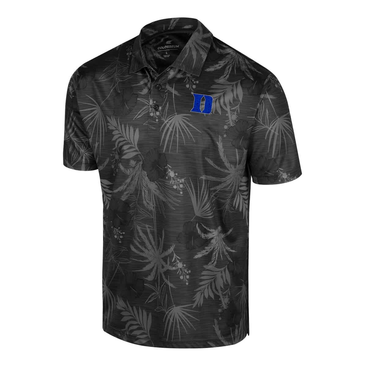 COLOSSEUM Men's Colosseum Black Duke Blue Devils Palms Team Polo ...