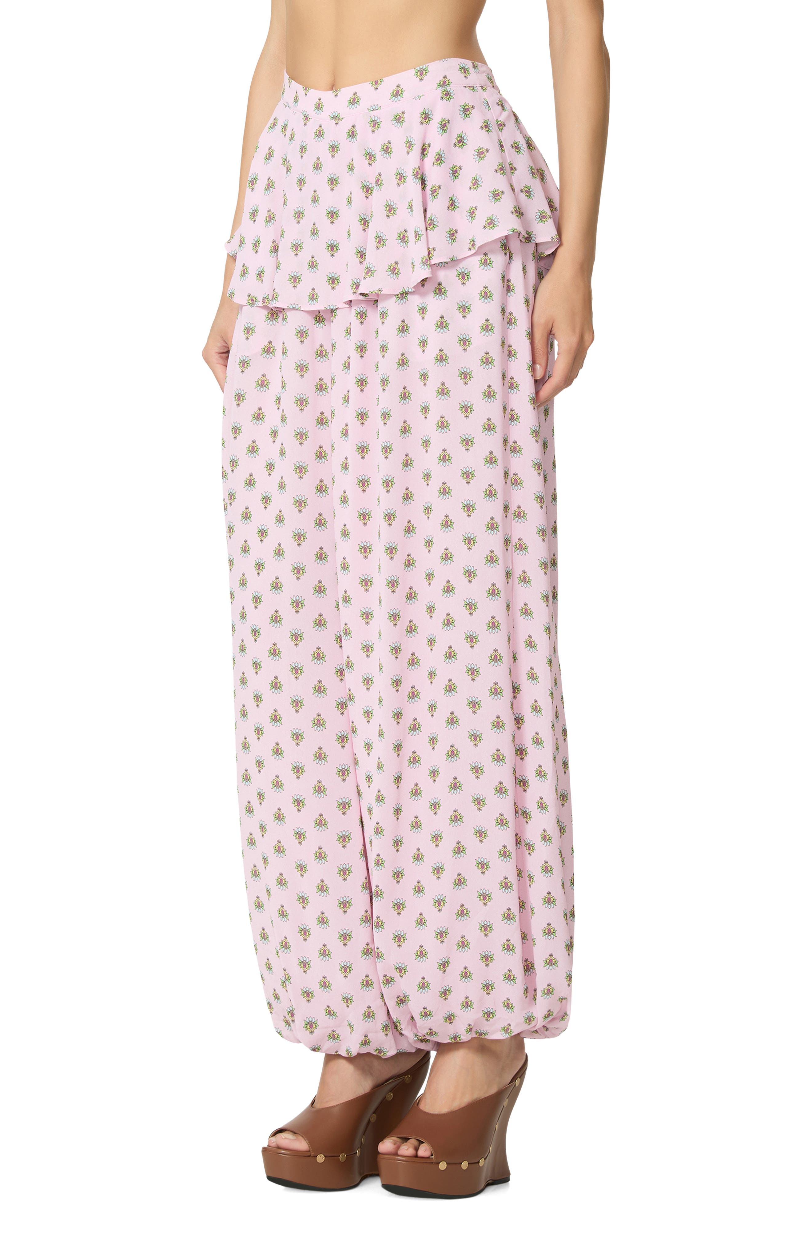AFRM Graciela Crocus Scarf Print Balloon Pants | Nordstrom