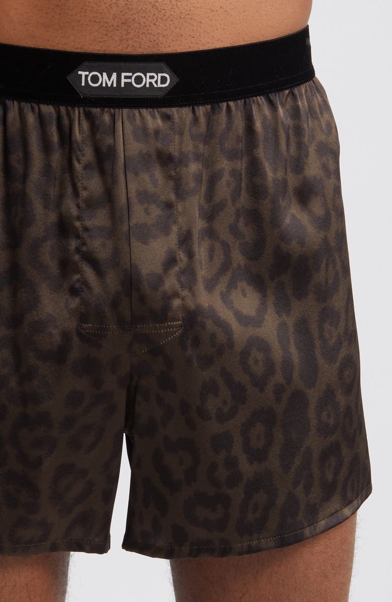 TOM FORD Cheetah Print Silk Boxers | Nordstrom