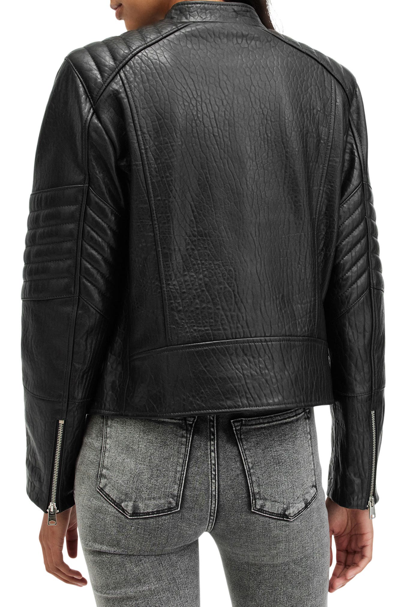 AllSaints Cawley Leather Biker Jacket | Nordstromrack