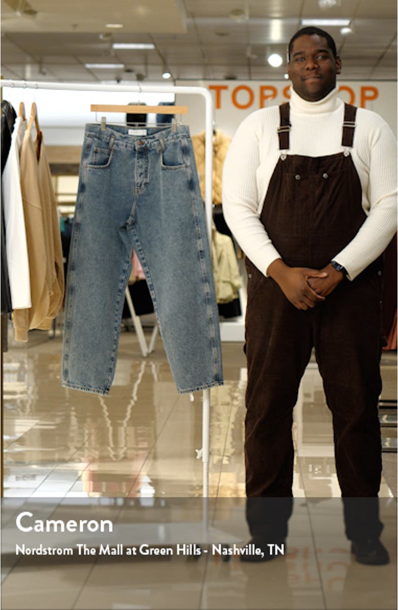 Topshop Oversize Side Panel Nonstretch Jeans | Nordstromrack