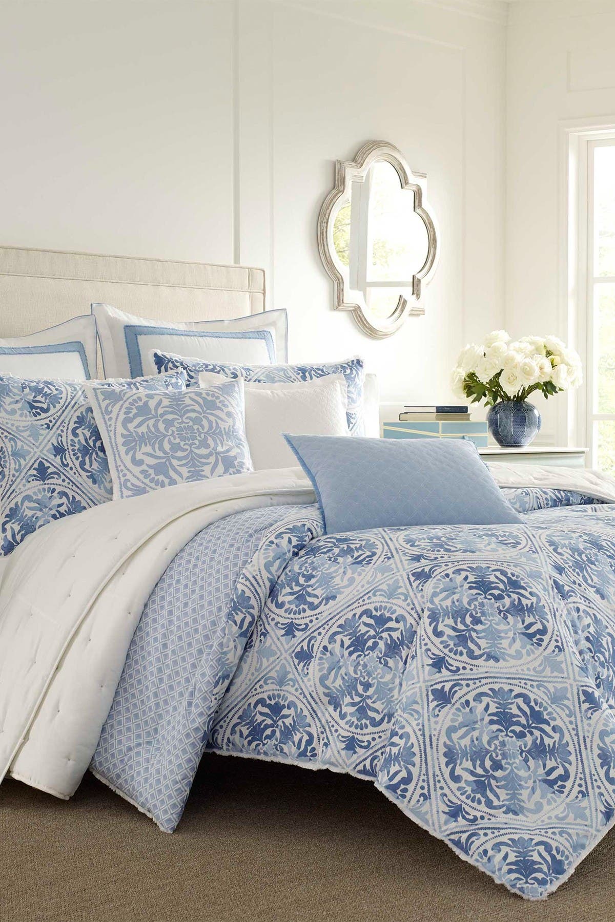 Laura Ashley Mila Medium Blue King Comforter Set | Nordstromrack