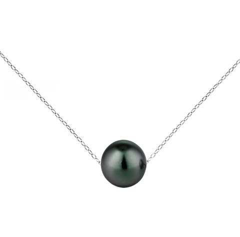 Black sterling silver necklace store