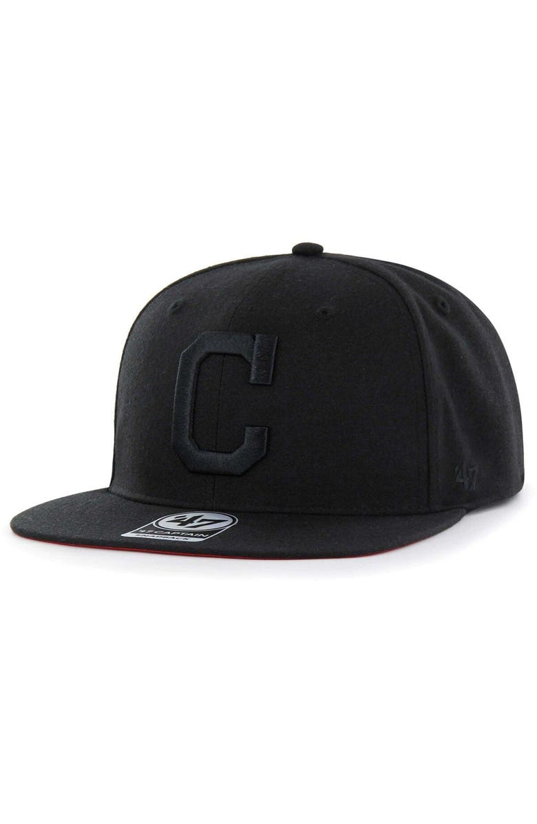 '47 Men's '47 Cleveland Guardians Black on Black Sure Shot Captain ...