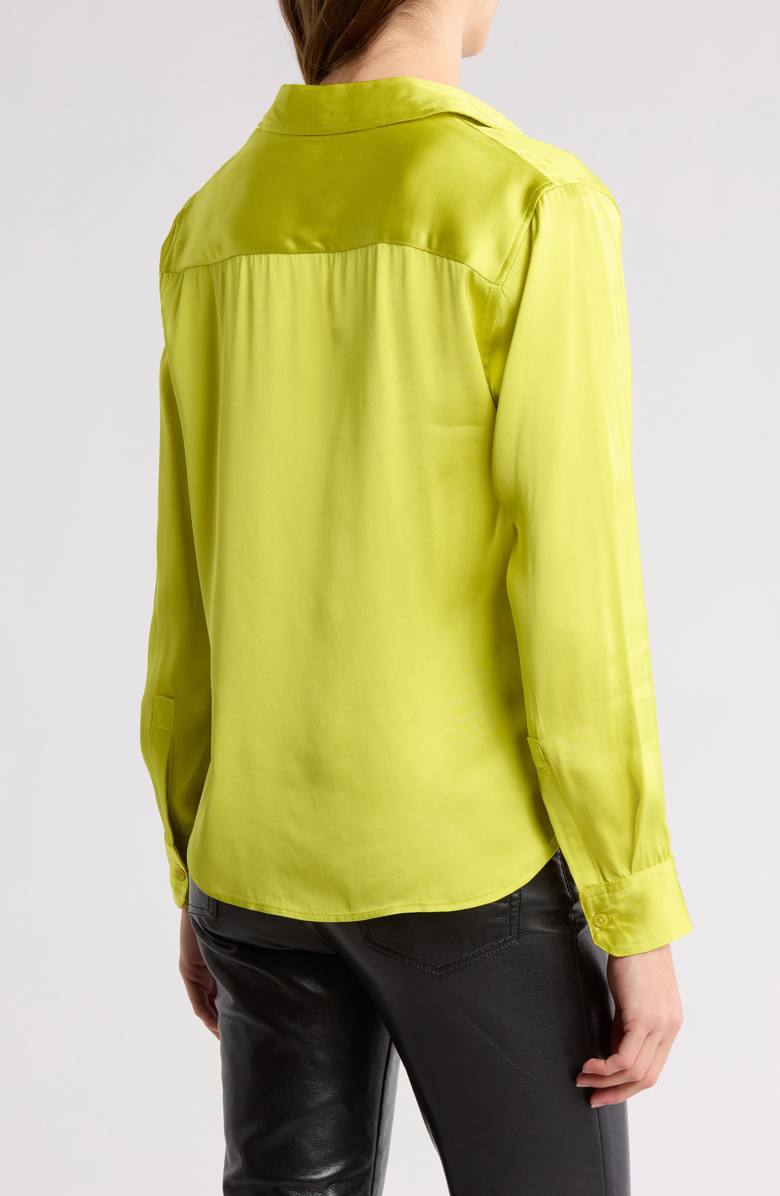JASON WU Long Sleeve Satin Button-Up Shirt | Nordstromrack