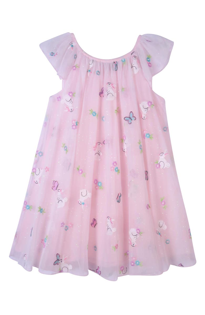 Zunie Kids' Bunny Embroidered Tulle Party Dress | Nordstromrack