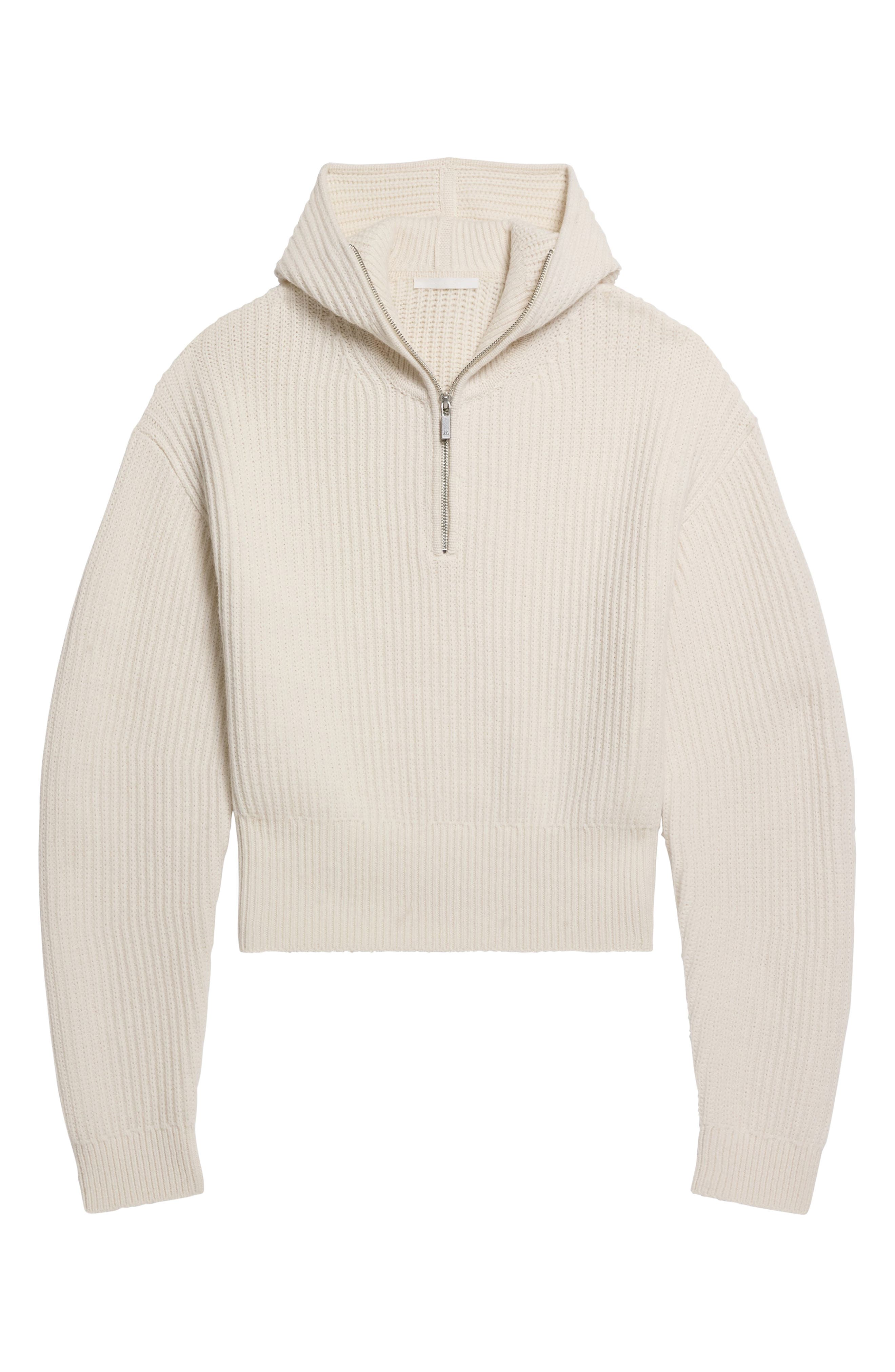 Helmut Lang Balaclava Quarter Zip Hoodie | Nordstrom
