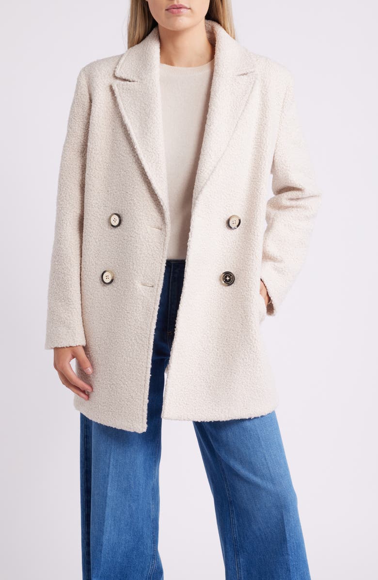 BCBGeneration Double Breasted Boucle Coat | Nordstromrack