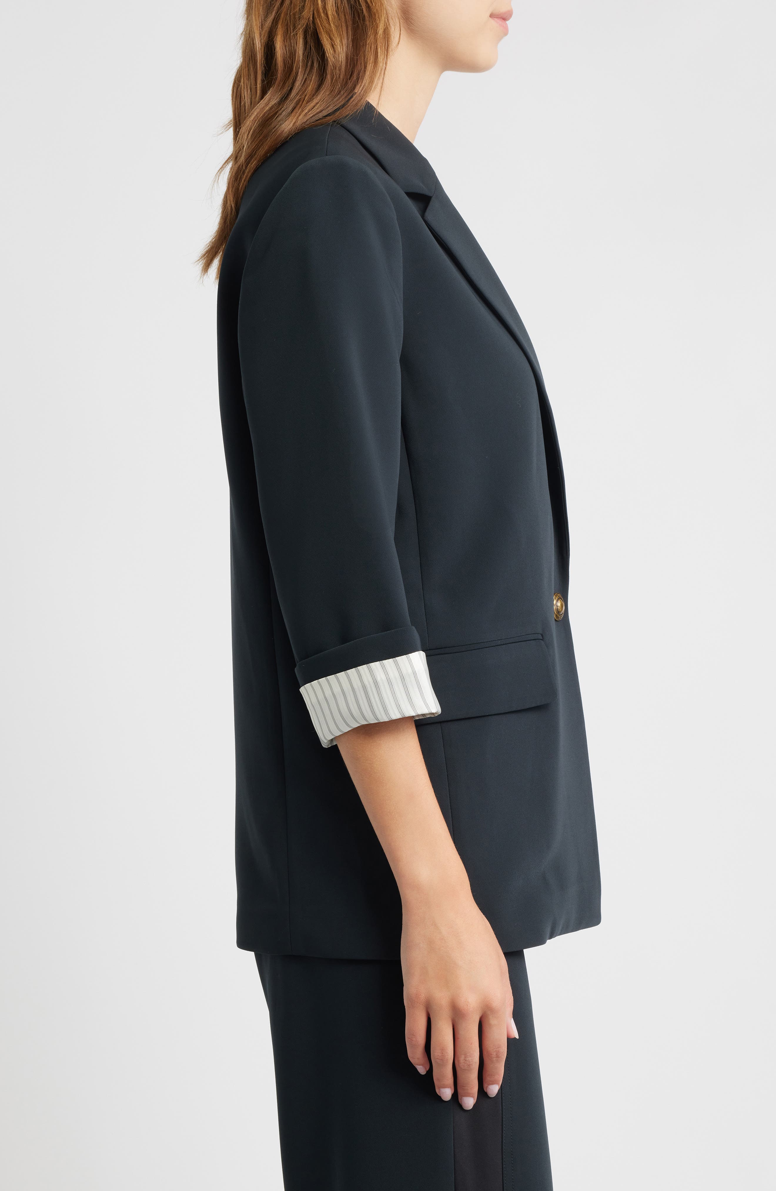 rag & bone Jennie Elbow Sleeve Crepe Blazer | Nordstrom