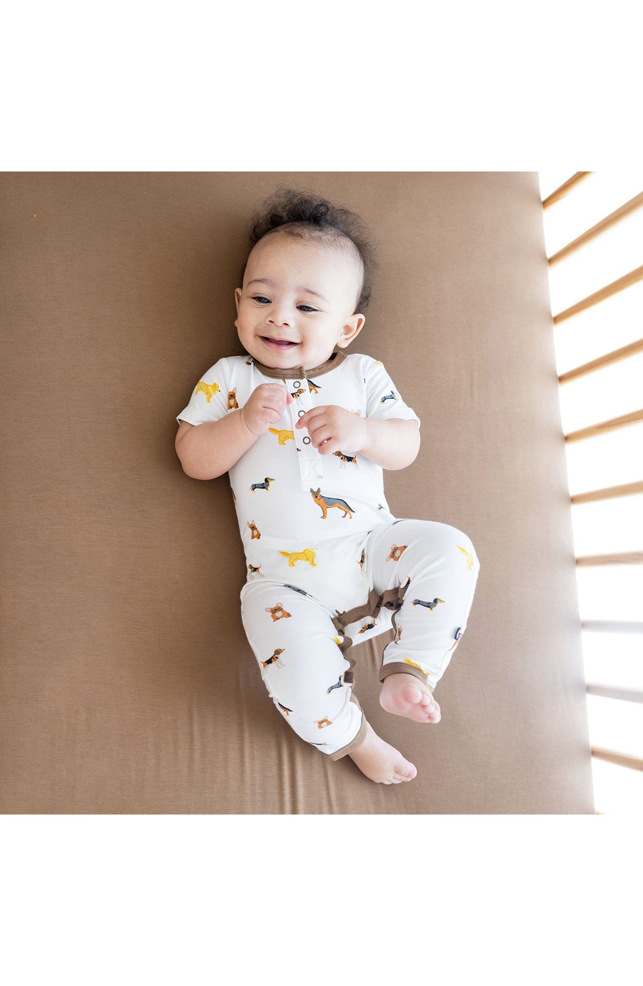 Kyte BABY Dog Short Sleeve Romper | Nordstromrack