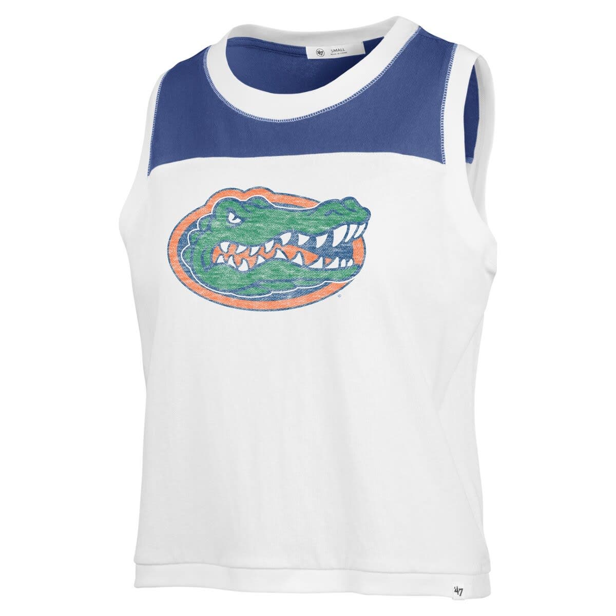 '47 Women's '47 White Florida Gators Premier Zoey Waist Length Tank Top ...