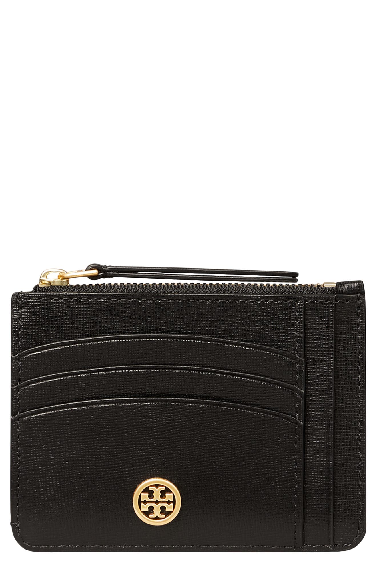 Tory Burch Robinson Leather Card Case | Nordstrom