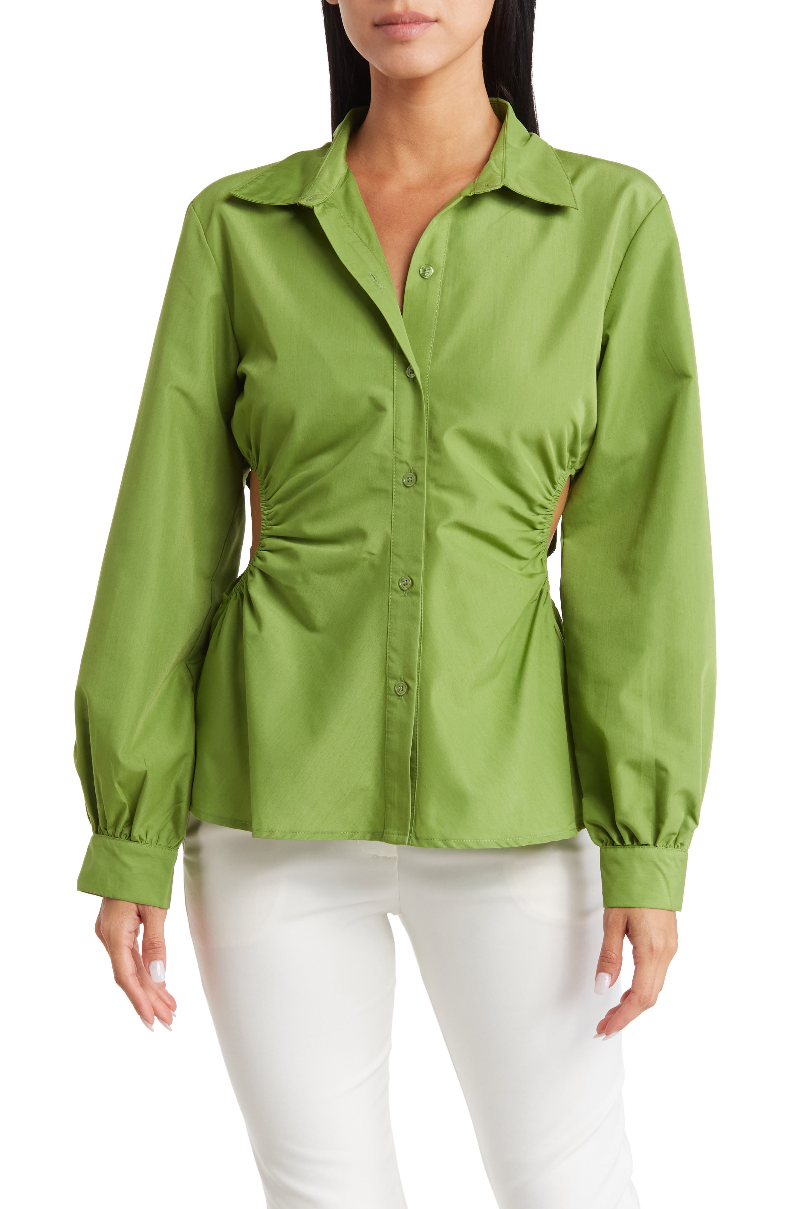 Side Cutout Button-Up Shirt (Women) | Nordstromrack