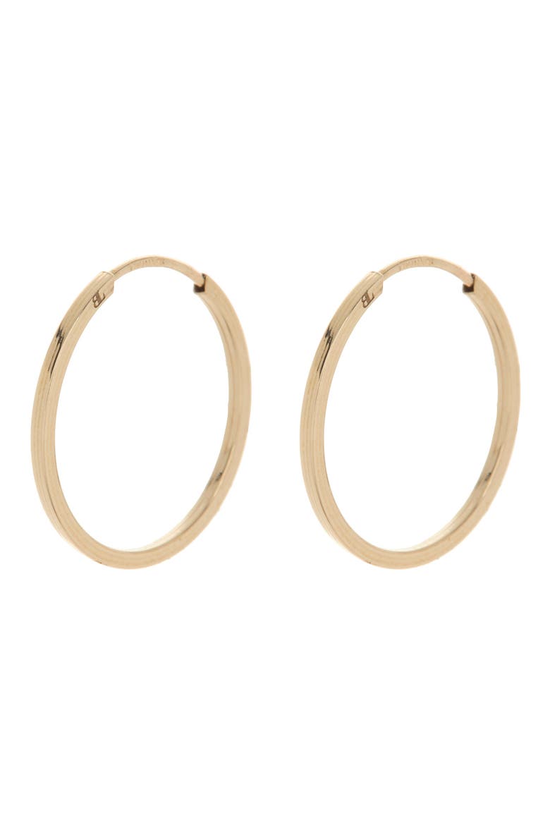 14K Yellow Gold Ultra Thin Hoop Earrings (Women) | Nordstromrack