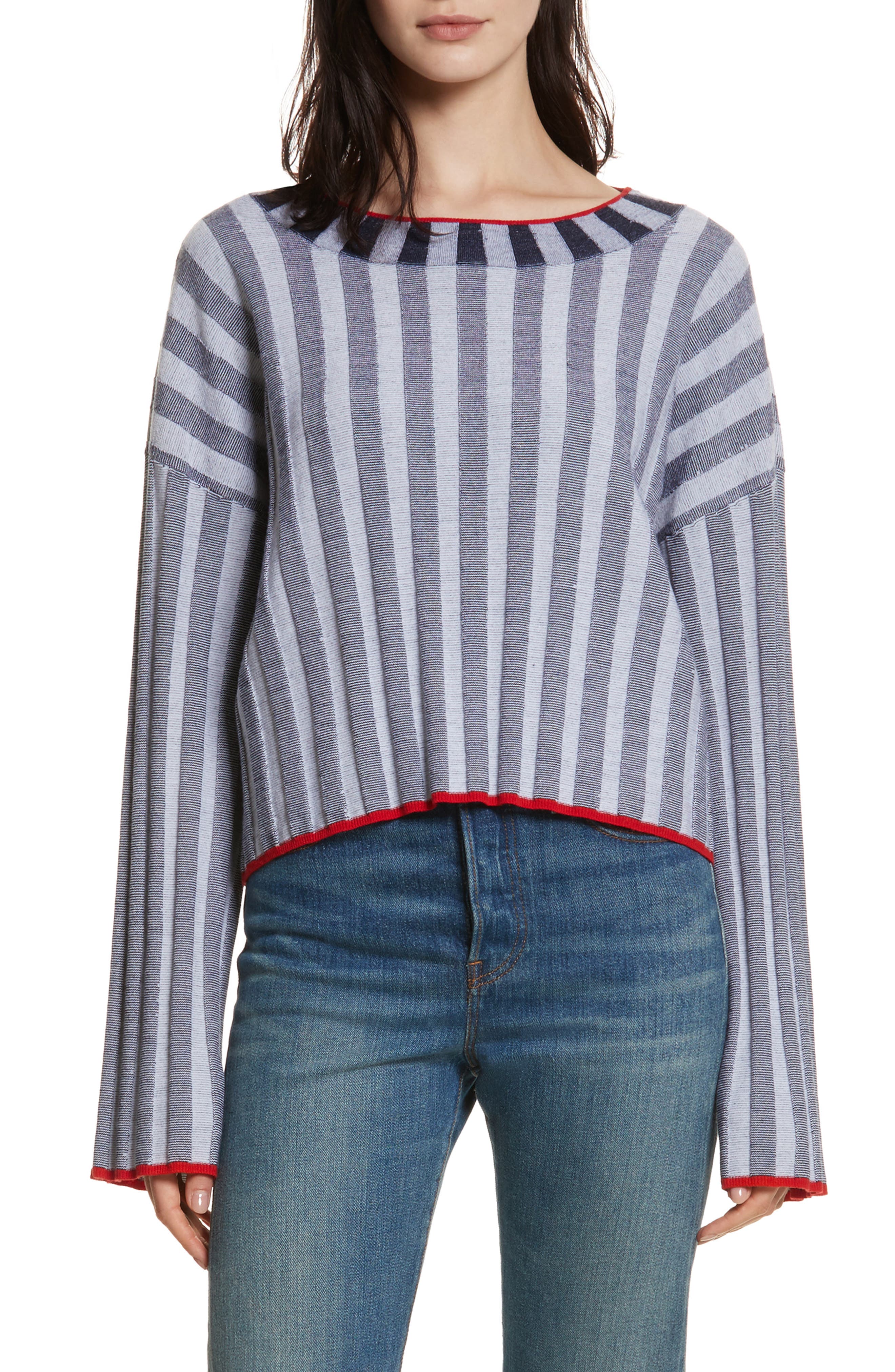 Campbell Stripe Merino Wool Blend Sweater (Women) | Nordstromrack