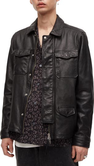 AllSaints Ukai Leather Jacket | Nordstrom