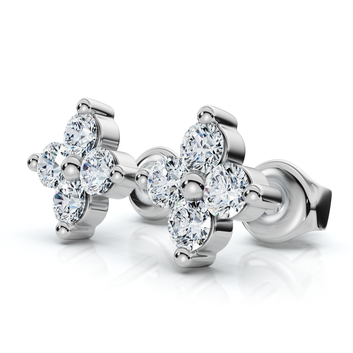 Bliss Diamond 1/2Ct Jackie Diamond Studs 14k Gold Earrings Lab Grown 1/ ...
