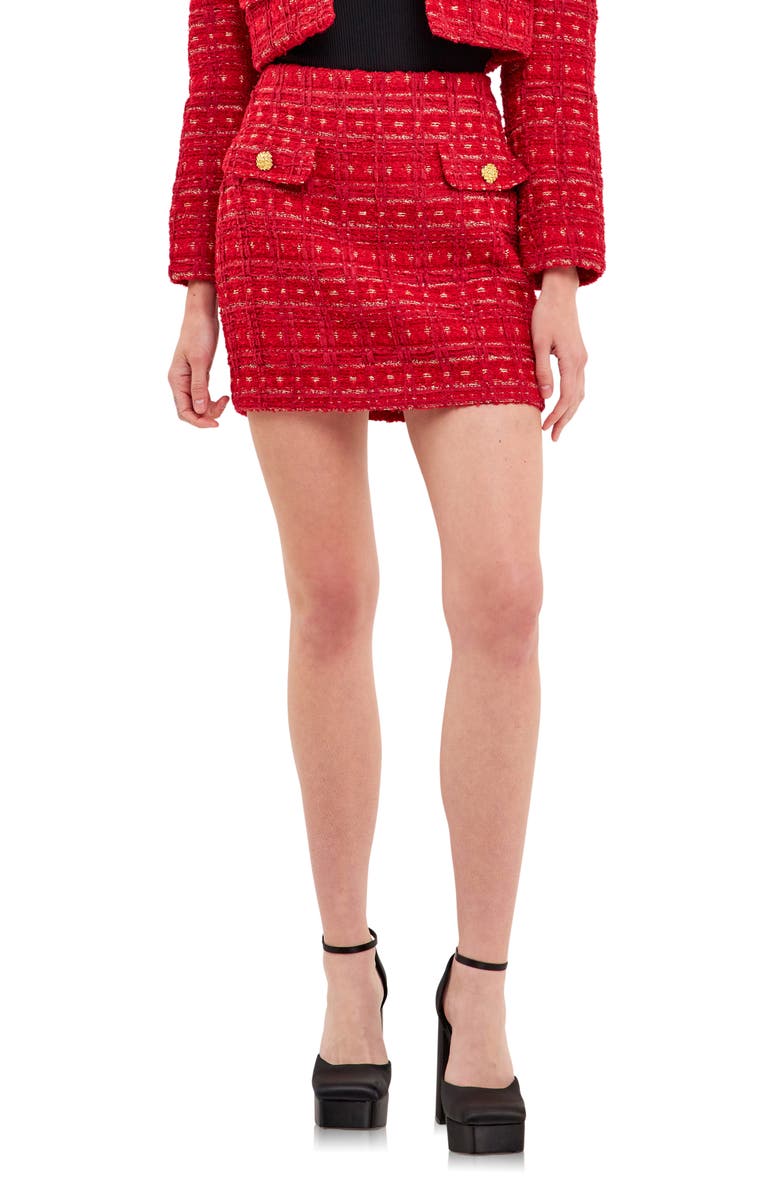 Endless Rose Premium Tweed Miniskirt | Nordstromrack