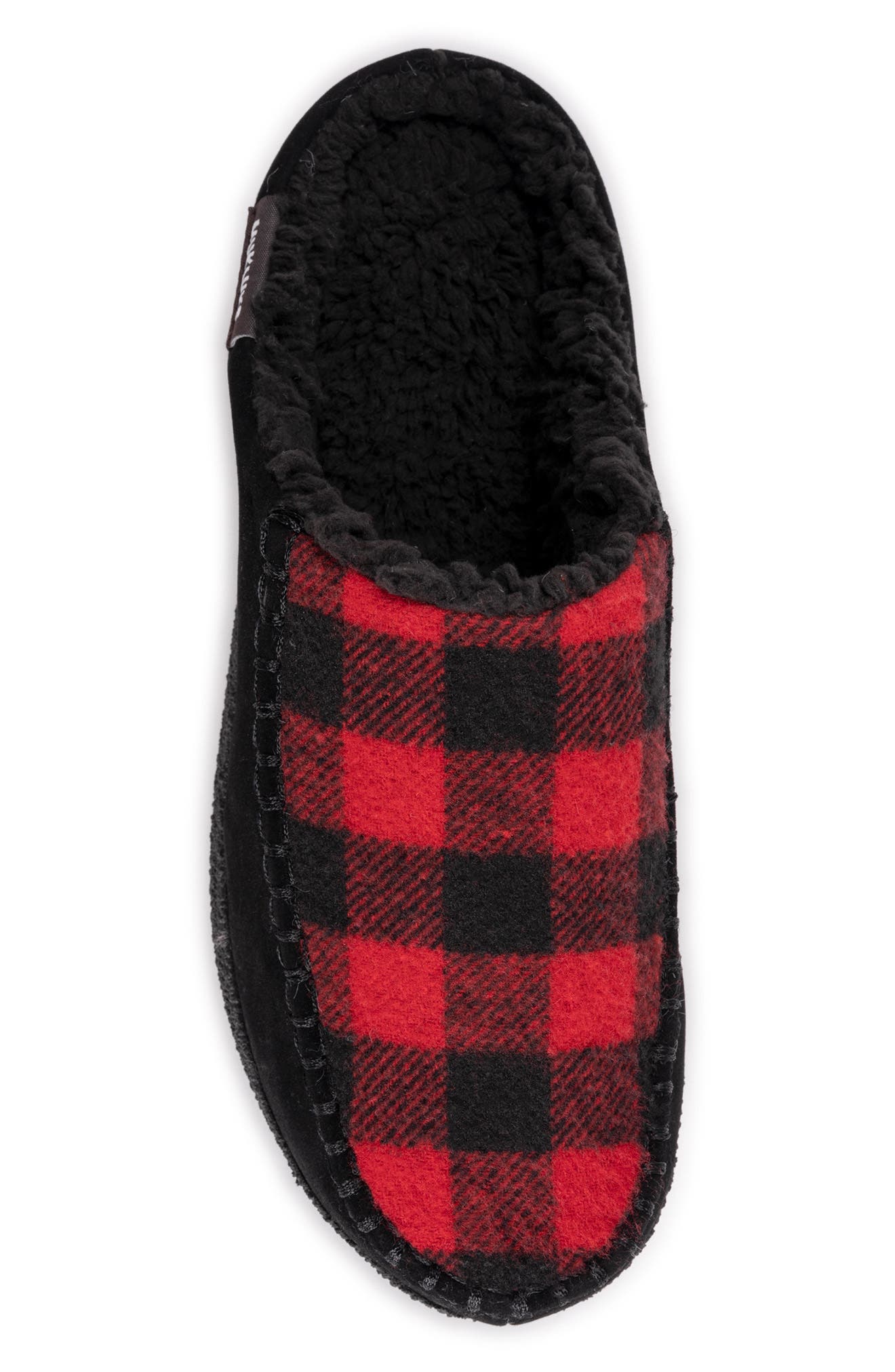 MUK LUKS Staughton Buffalo Plaid Faux Shearling Lined Slipper (Men ...