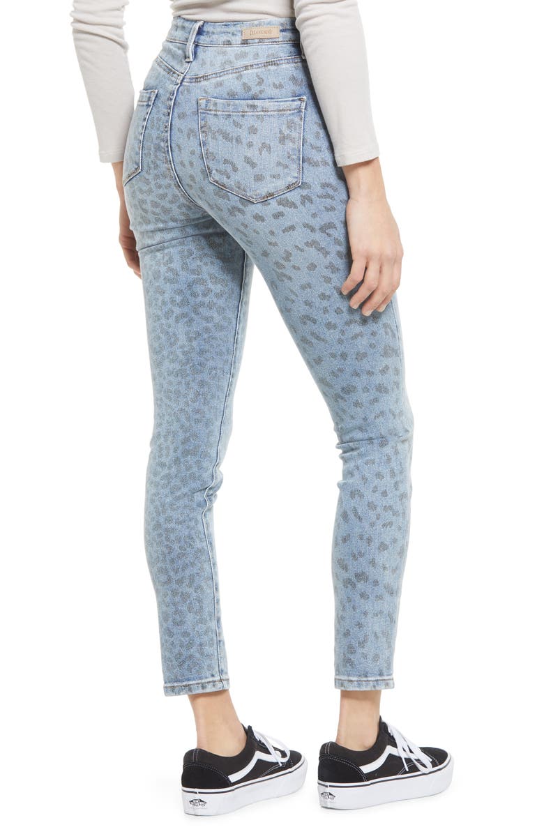BLANKNYC Leopard Print High Waist Skinny Jeans | Nordstromrack