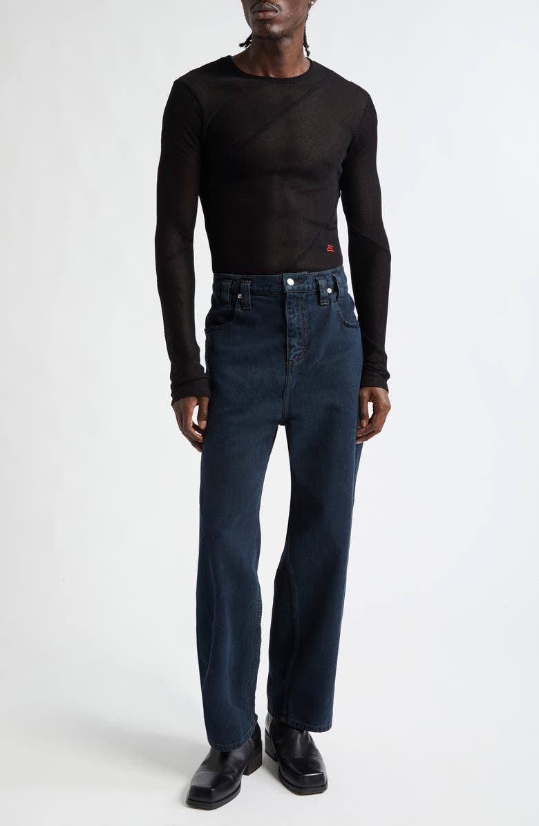 Eckhaus Latta Spiral Seam Long Sleeve Rib T-Shirt | Nordstrom
