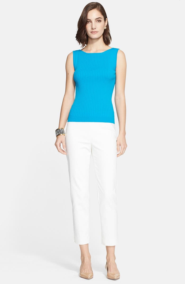 St. John Collection Bateau Neck Rib Knit Shell | Nordstrom