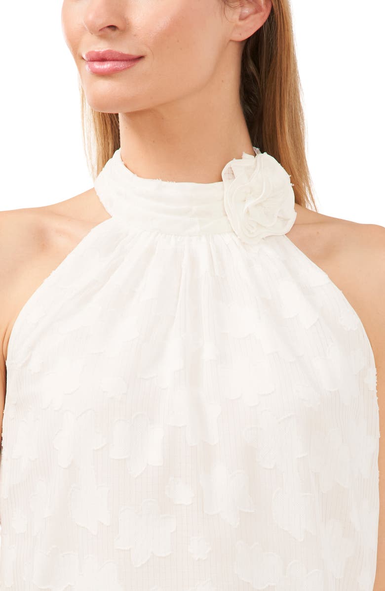 CeCe Floral Jacquard Rosette Top | Nordstromrack