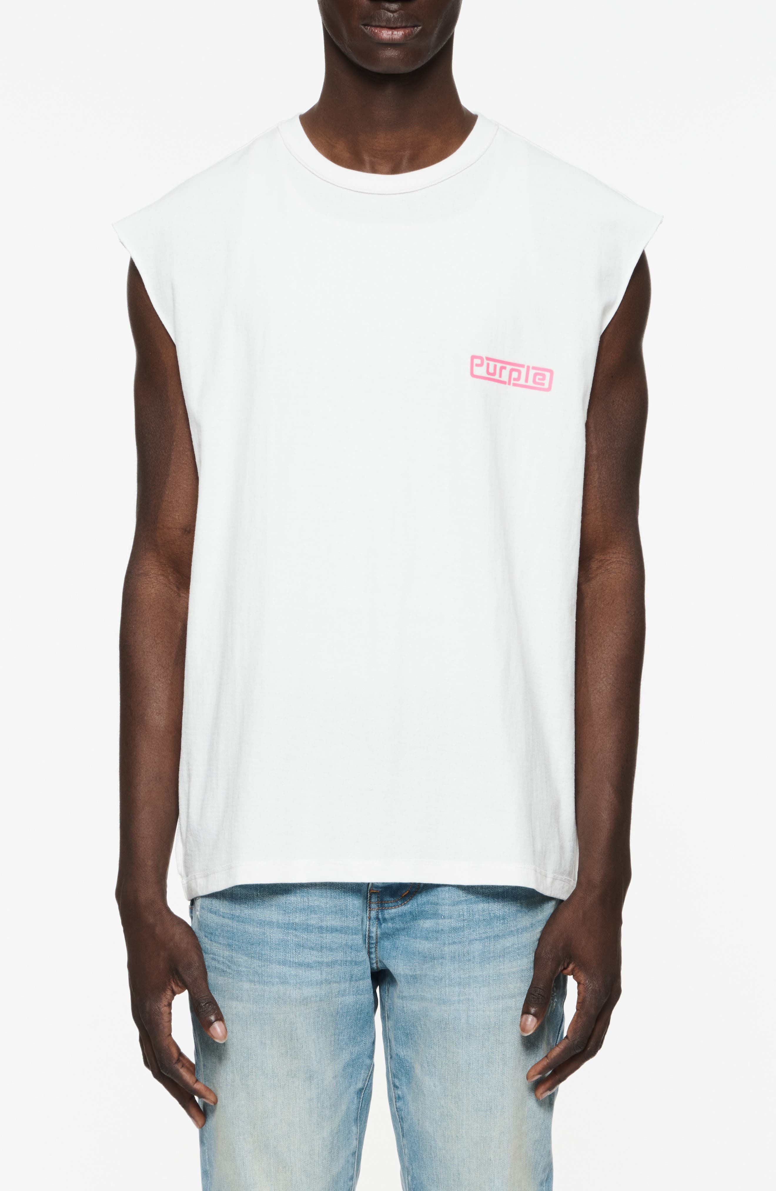 PURPLE BRAND Cotton Cutoff Graphic Tank | Nordstromrack