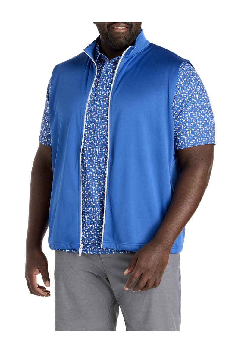 Big & Tall Zip-Front Fleece Vest, Main, color, GALAXY BLUE