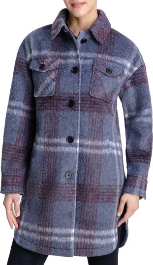 Lucky Brand Plaid Longline Shacket | Nordstromrack